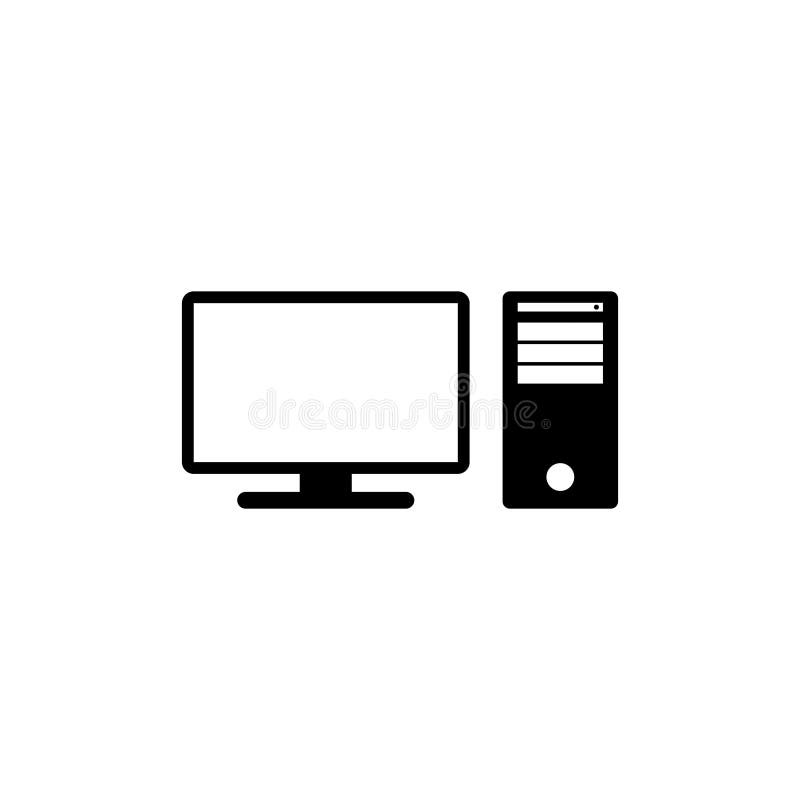 Desktop Computer Workstation Vector 5 Stock Image - Illustration of ...