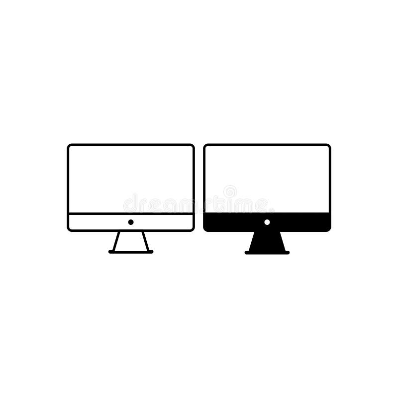 Desktop Computer Workstation Vector 4 Stock Image - Illustration of ...