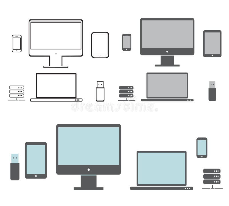 Home Network Equipment Connection Set Vector Stock Vector ...