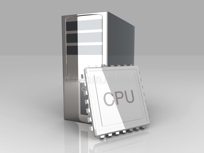 Desktop CPU stock illustration. Illustration of white - 15992998