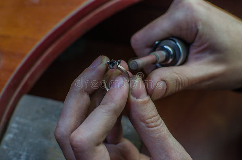 Desktop for Craft Jewellery Making with Professional Tools Stock Image ...