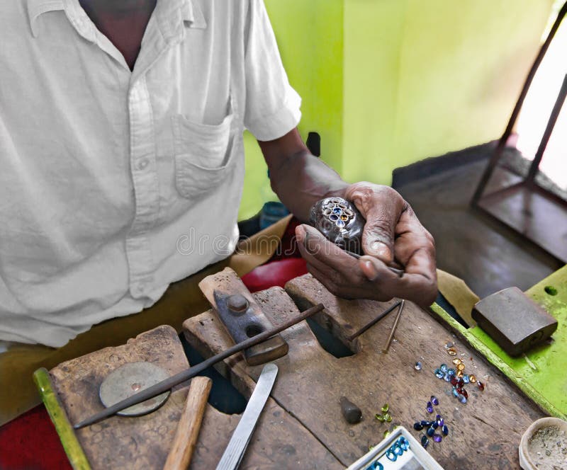 Desktop for Craft Jewellery Making with Professional Tools, Sri Stock ...