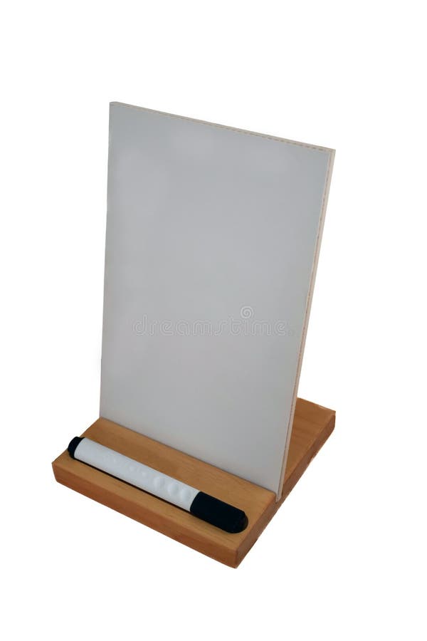 Desktop Decorative Writing Board and Marker Underneath Stock Photo ...