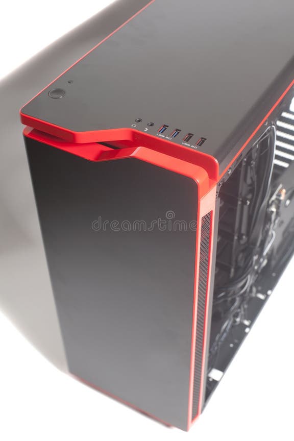 Desktop Empty Computer Case Stock Photo - Image of assembling, cooling ...