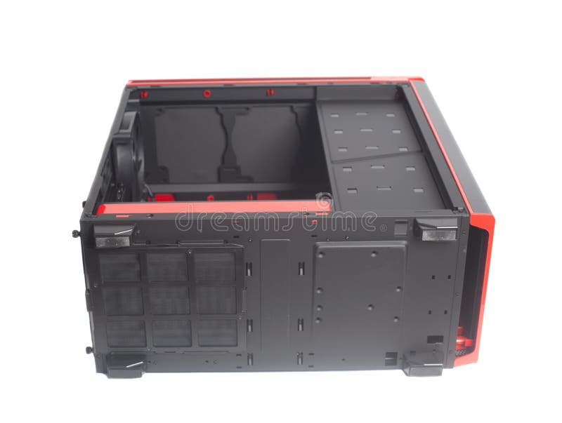 Desktop Empty Computer Case Stock Image - Image of shiny, datacenter ...