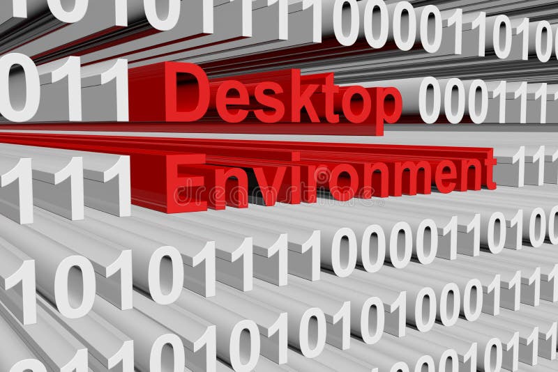 Desktop environment stock illustration. Illustration of tech - 94057367