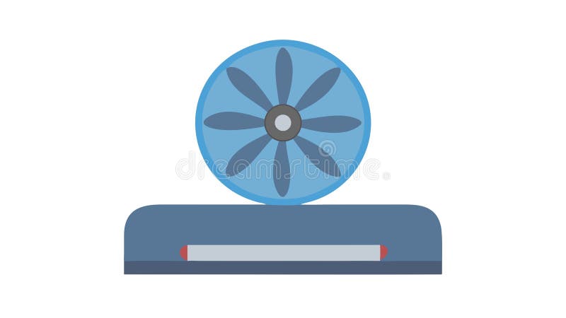 Desktop Fan Cooling Device Vector Icon, Ventilation and Home Comfort ...