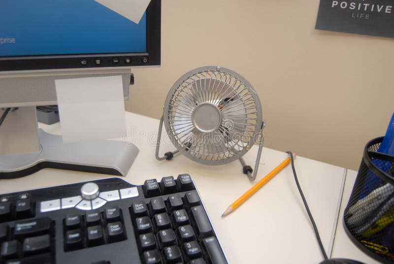 Desktop fan stock image. Image of office, conference - 71697005