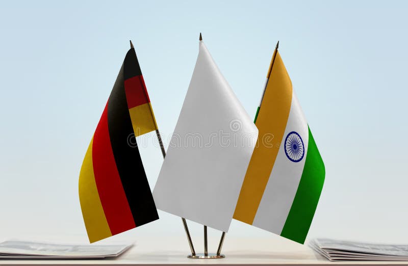 Germany Vs India Smoke Flags Placed Side by Side. German and Ind Stock ...