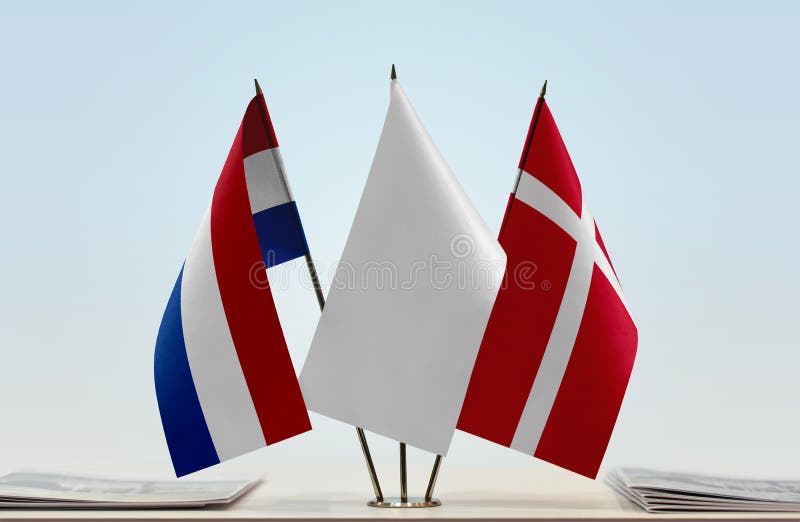 Flags of Netherlands and Denmark Stock Image - Image of cooperation ...