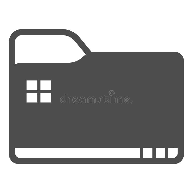 Desktop Folder Solid Icon, Windows Pack Concept. Vector Graphics Stock ...