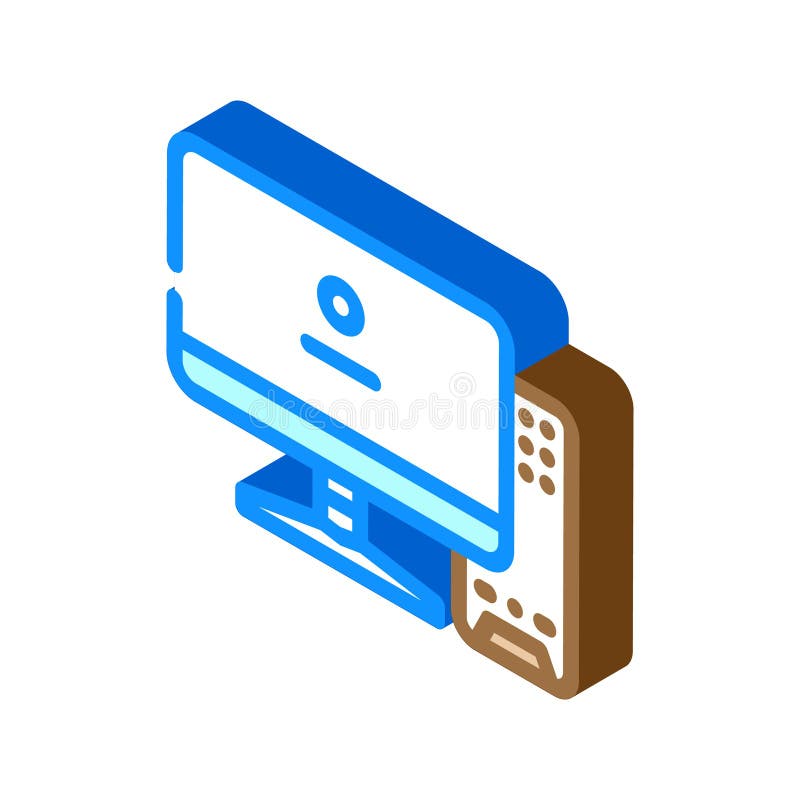 Desktop Gaming Pc Isometric Icon Vector Illustration Stock Vector ...