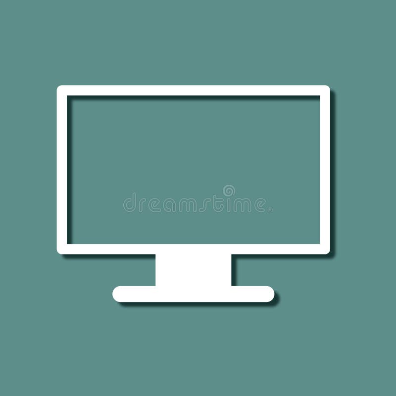 Desktop icon stock vector. Illustration of wide, equipment - 250727986