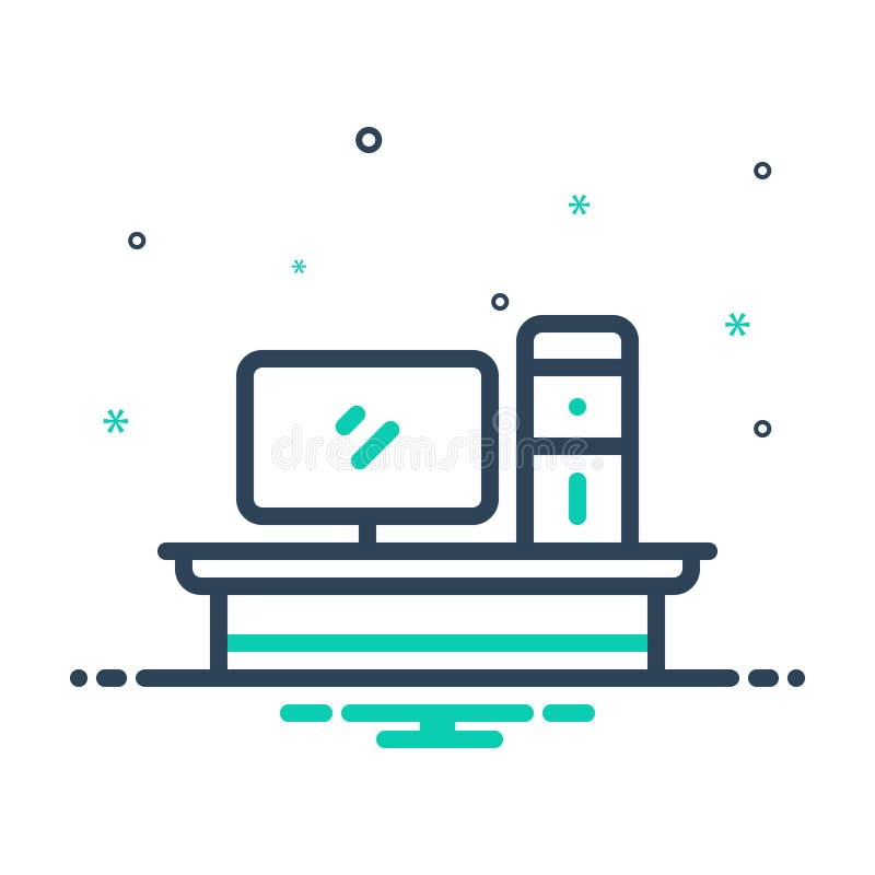 Mix Icon for Desktop, Computer and Workspace Stock Vector ...