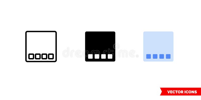 Desktop Icon Of 3 Types. Isolated Vector Sign Symbol. Stock Vector ...