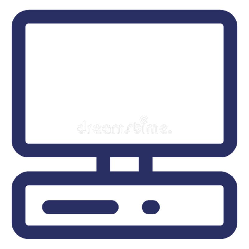 Desktop Isolated Vector with Outline Icon Which Can Easily Modify or ...