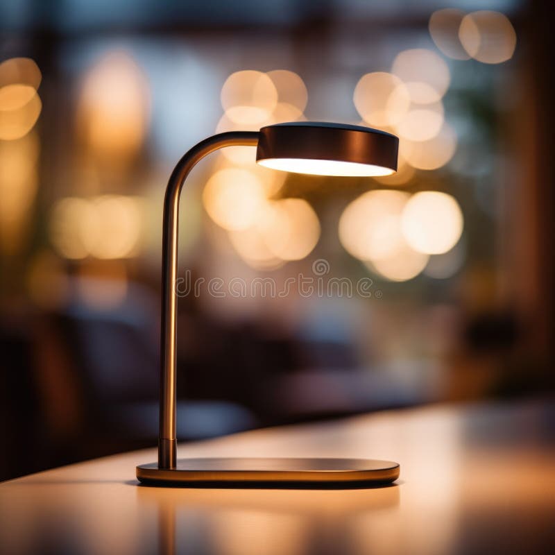 Desktop Lamp on the Desk, AI Stock Image - Image of modern, lamp: 295575333