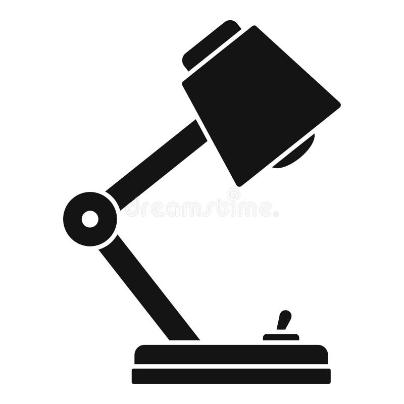 Desktop Lamp Icon, Simple Style Stock Vector - Illustration of ...
