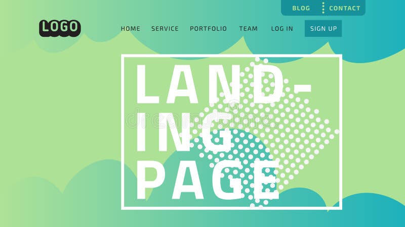 Desktop Landing Page for Web Website Template Design Example Front End ...