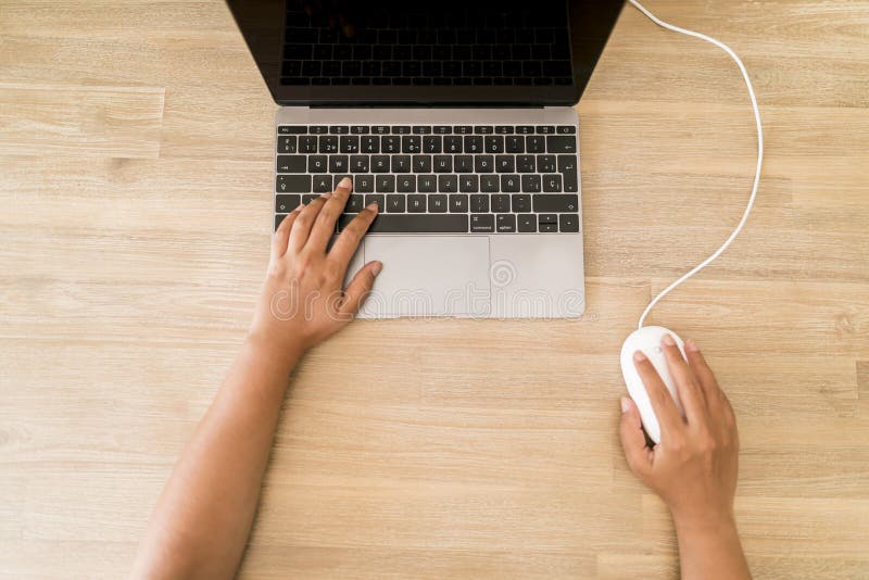 Desktop with Laptop. High Quality Photo Stock Image - Image of computer ...