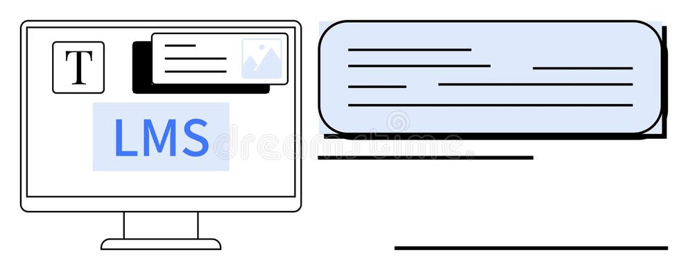 Learning Management System Interface with Text and Multimedia Options ...