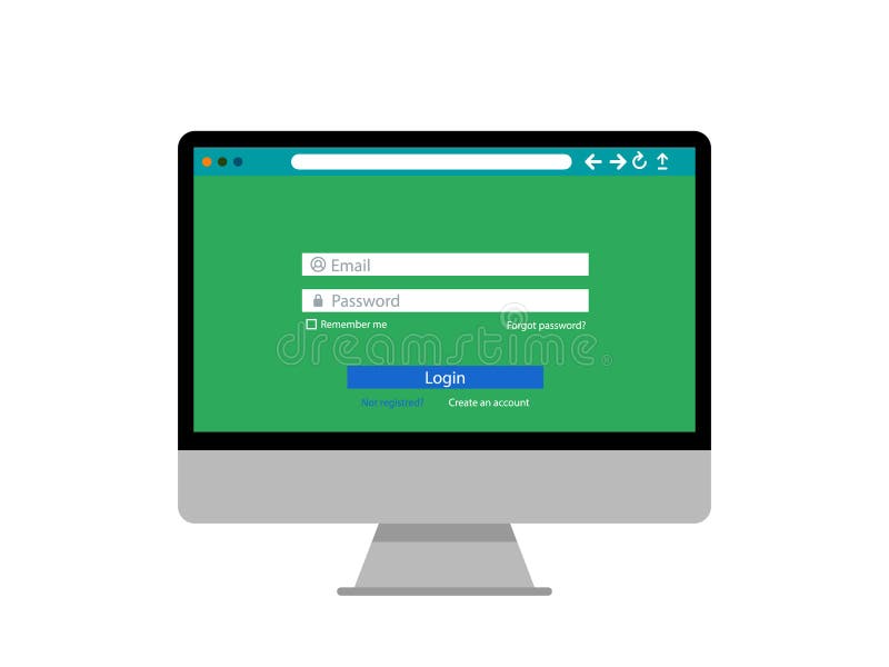 Web Browser Window. Computer or Internet Frame Template Design of Flat ...