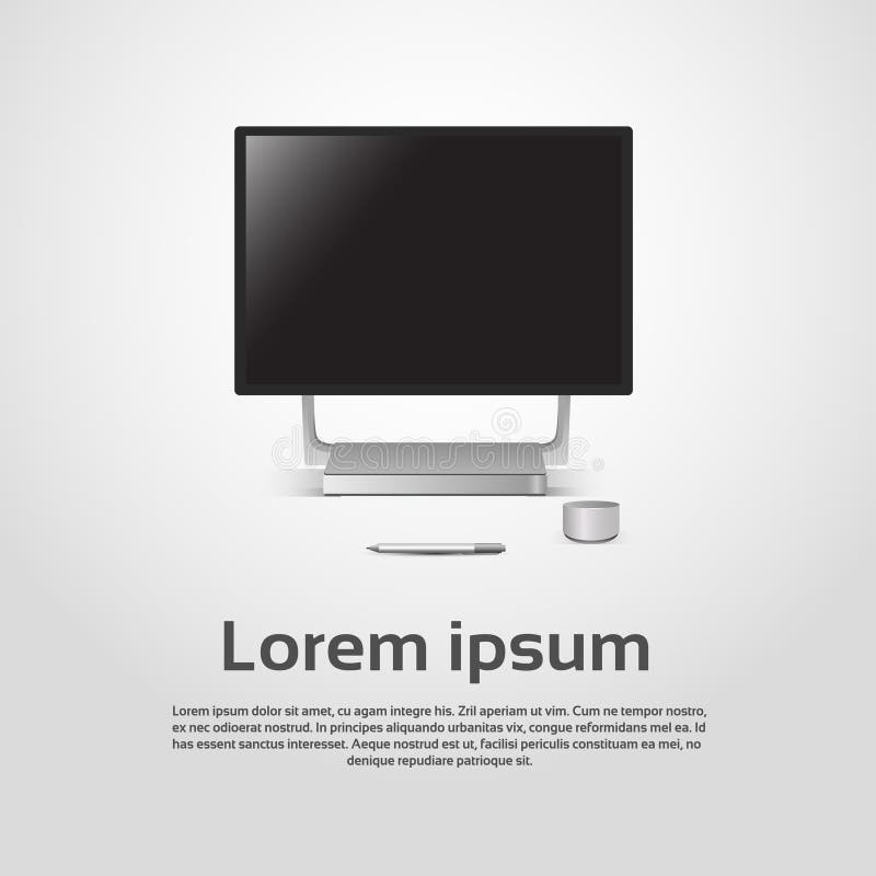 Desktop Logo Modern Computer Workstation Icon Stock Vector ...