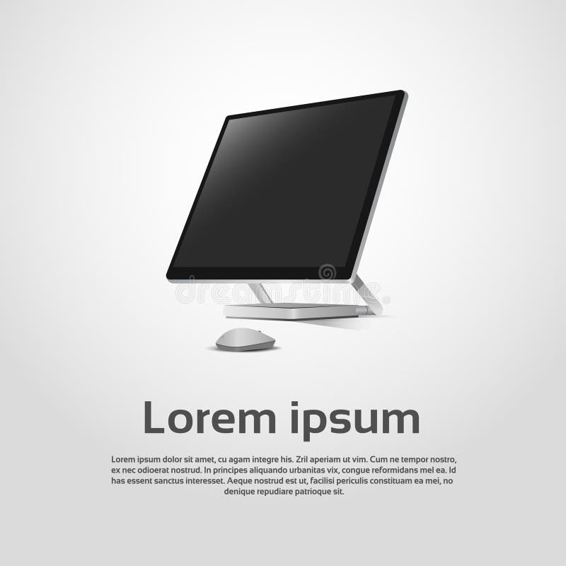 Desktop Logo Modern Computer Workstation Icon Stock Vector ...