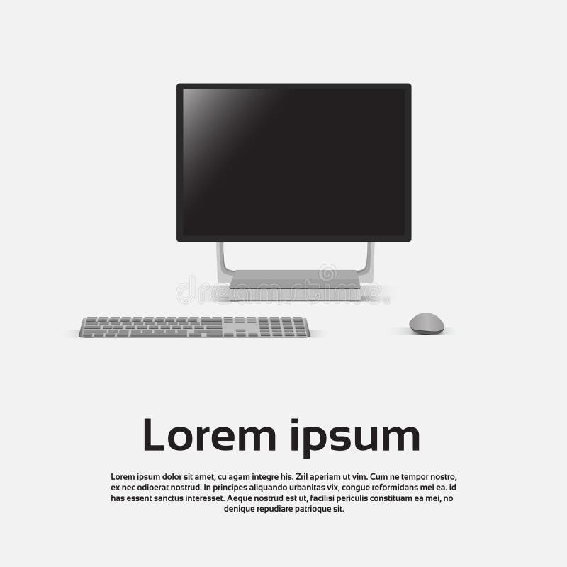 Desktop Logo Modern Computer Workstation Icon Stock Vector ...