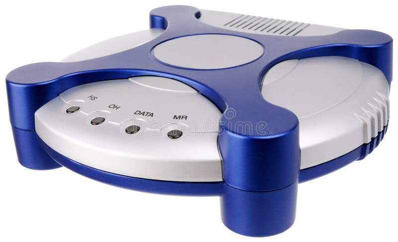 Desktop modem on white stock image. Image of telecommunications - 19551223