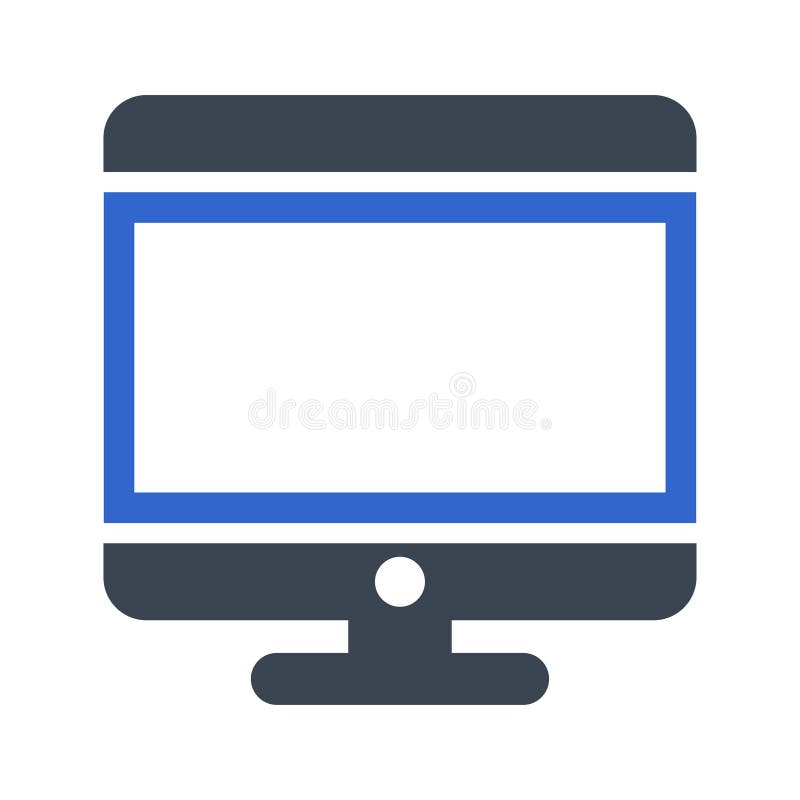 Desktop Monitor icon stock vector. Illustration of designed - 192073601