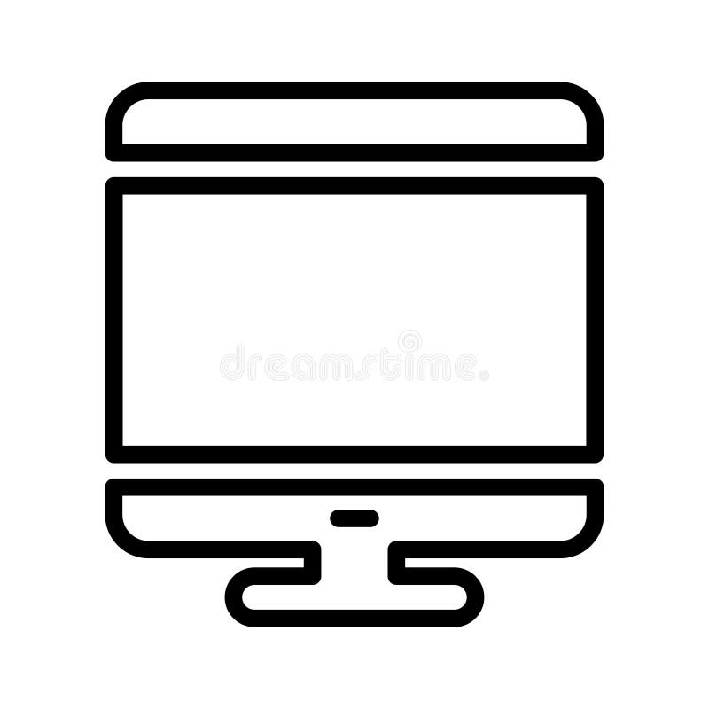 Desktop Monitor icon stock vector. Illustration of designed - 226189725