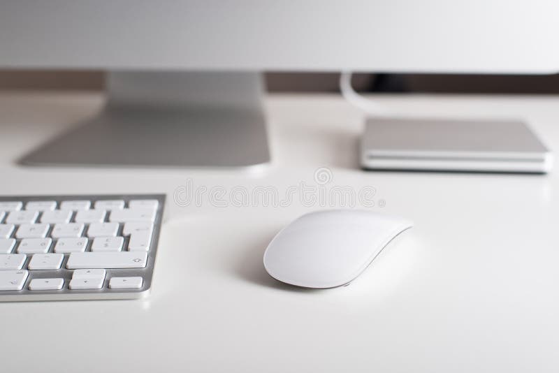 Desktop Monitor and Keyboard Stock Image - Image of personal, black ...