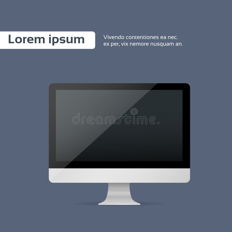 Desktop Monitor Workstation Blank Empty Screen Stock Vector ...