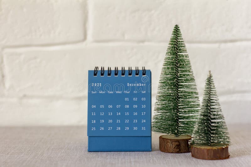 Desktop Monthly Calendar for December 2022. the Concept of the New Year ...