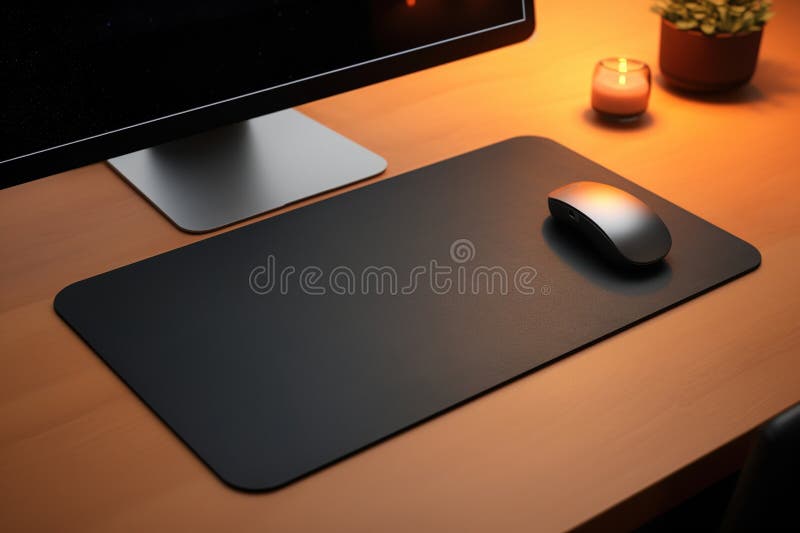 A Desktop Neatly Organized with a Modern Desk and a Mouse Placed on a ...