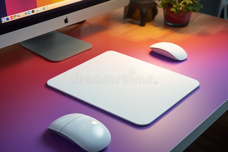 A Desktop Neatly Organized with a Modern Desk and a Mouse Placed on a ...