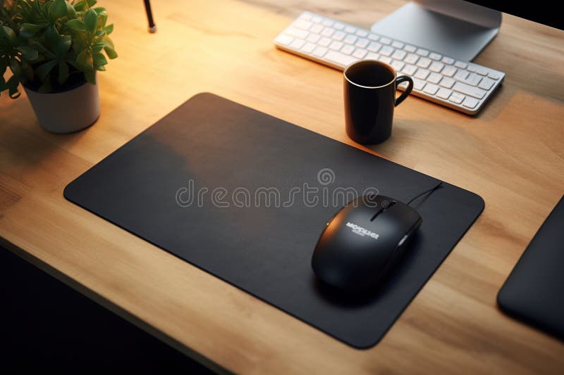 A Desktop Neatly Organized with a Modern Desk and a Mouse Placed on a ...
