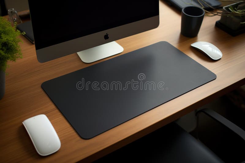 A Desktop Neatly Organized with a Modern Desk and a Mouse Placed on a ...