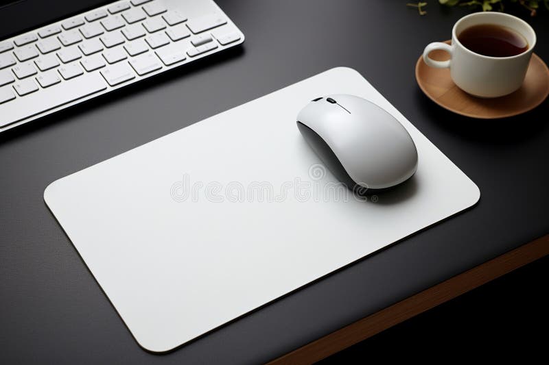 A Desktop Neatly Organized with a Modern Desk and a Mouse Placed on a ...