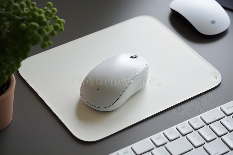 A Desktop Neatly Organized with a Modern Desk and a Mouse Placed on a ...