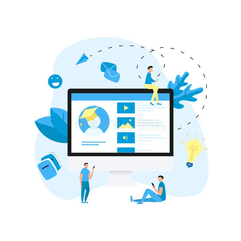 Desktop Online Education App. E-learning Concept Stock Vector ...