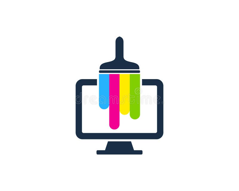 Desktop Paint Logo Icon Design Stock Vector - Illustration of color ...