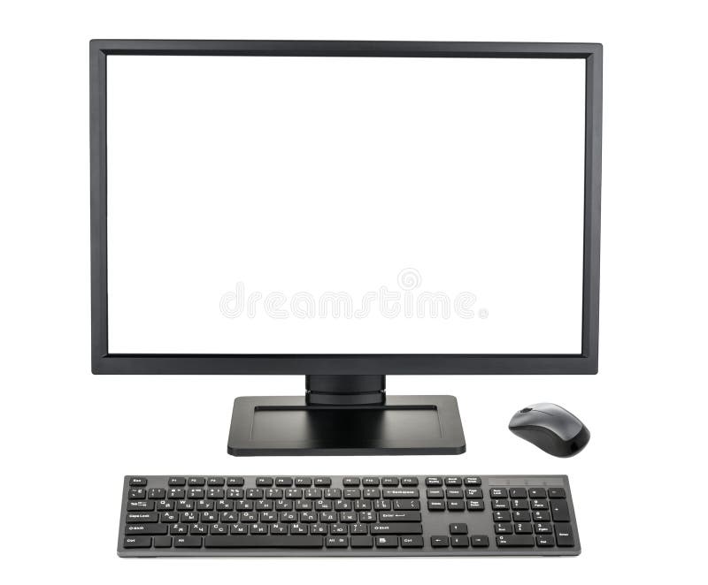 Desktop PC. Desktop Computer Isolated without Shadow Editorial Stock ...