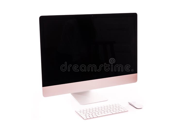 Desktop PC. Desktop Computer Isolated on a White Background. Stock ...