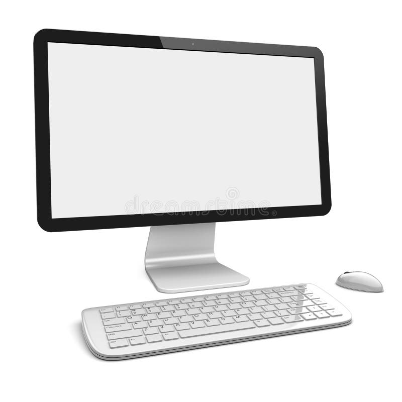 Desktop pc stock illustration. Illustration of equipment - 56487110