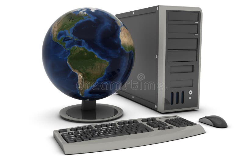 Desktop PC stock illustration. Illustration of render - 56754742