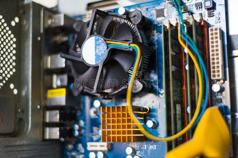 Desktop pc internal view stock image. Image of port, memory - 78249767