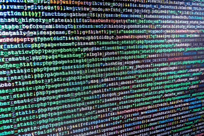 Desktop PC Monitor Photo. Hacker Breaching Net Security. it Coding on ... Desktop PC Monitor Photo. Hacker Breaching Net Security. it Coding on ...