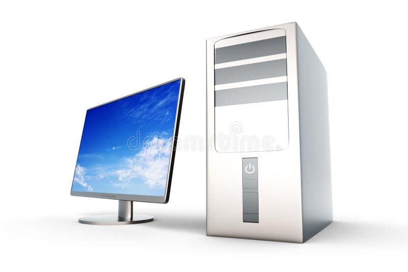 Desktop PC System stock illustration. Illustration of computer - 18997678